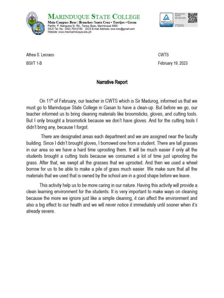 Activity 1 - NSTP 2 - CWTS | PDF Activity 1 - NSTP 2 - CWTS | PDF