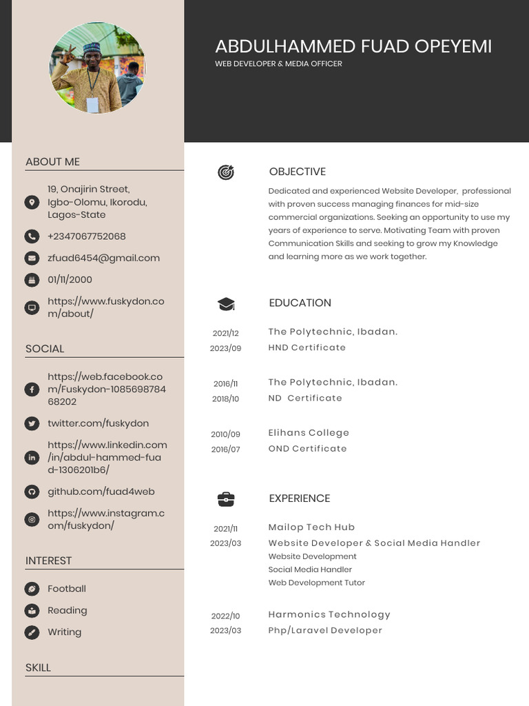 PHP Laravel CV | PDF
