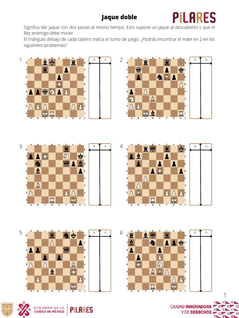 Problemas de Jaque Doble en Ajedrez | PDF