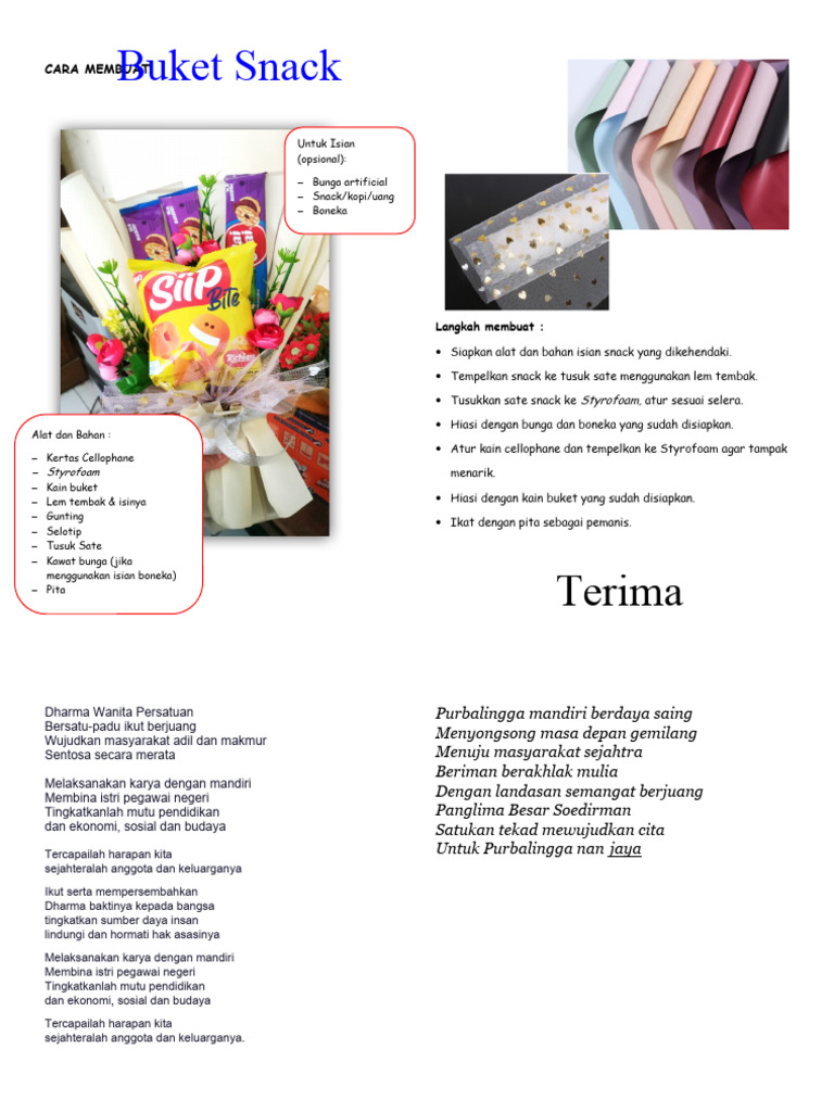 Materi Membuat Buket | PDF