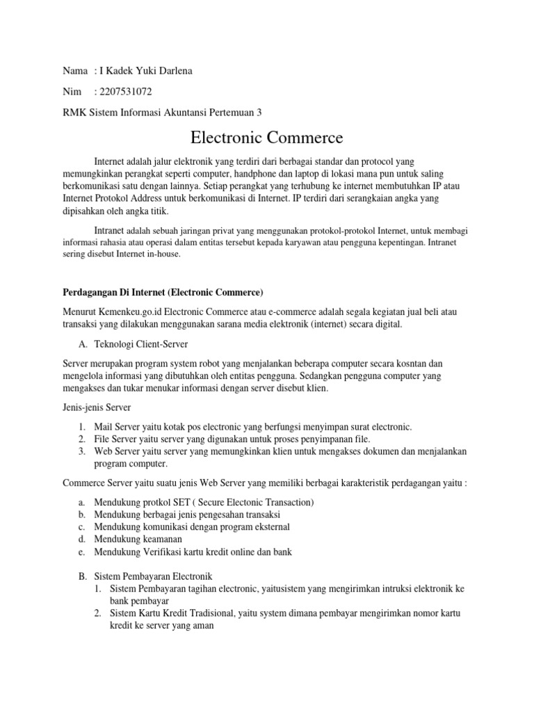 E-Commerce dan Keamanan Transaksi | PDF | Teknologi & Rekayasa