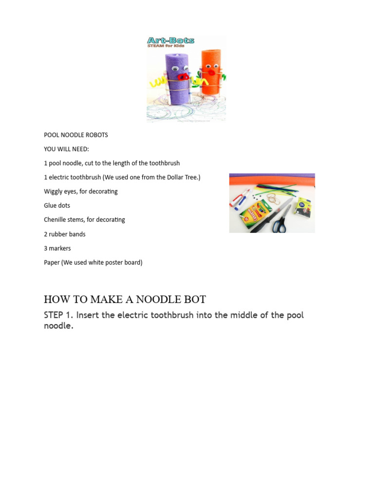 Pool Noodle Robots | PDF | Home & Garden