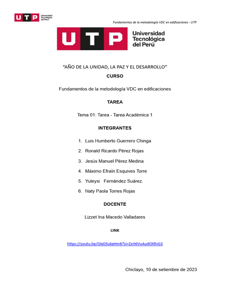 Tema 01 Tarea - Tarea Académica 1 | PDF | Informática