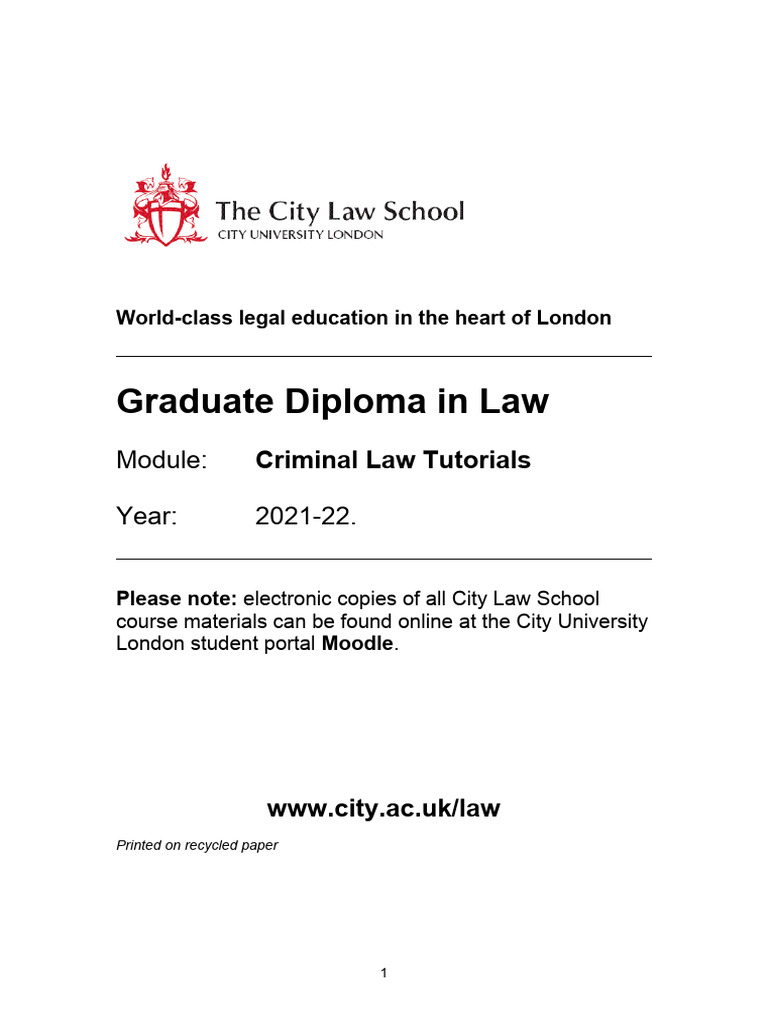 Crim Tutorials 2021-22 GDL | PDF