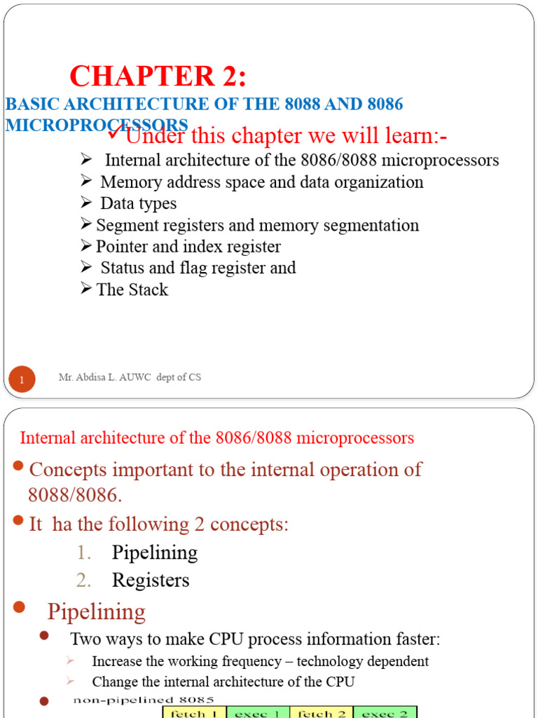 Ch-2-BASIC ARCHITECTURE OF THE 8088 AND 8086 | PDF | Computer Memory | Manufactured Goods