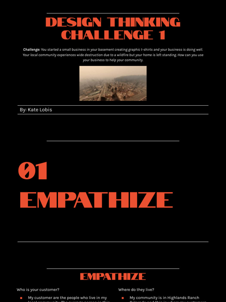 Design Thinking Challenge 1 | PDF