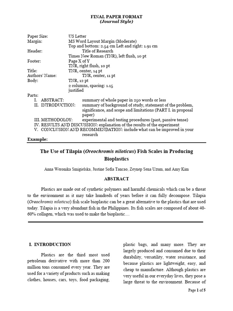 Final Paper Format | PDF | Science & Mathematics