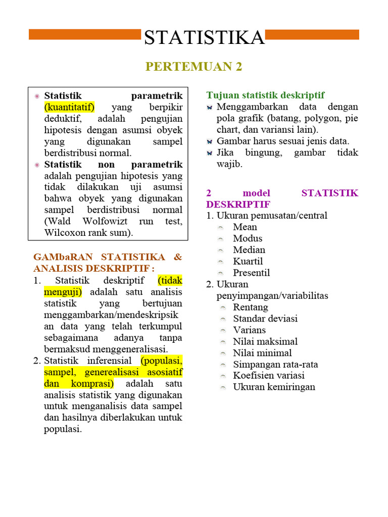 Catatan Statistika | PDF