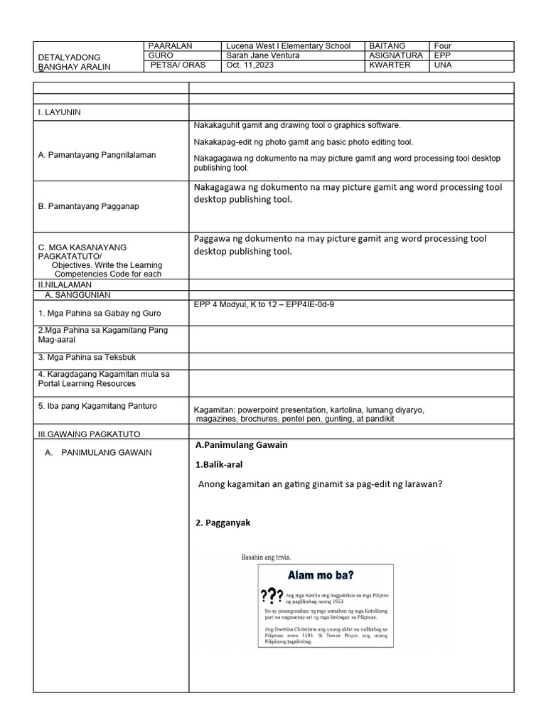EPP-4-Q1-W7-Lesson 3-Oct-11-2023 | PDF
