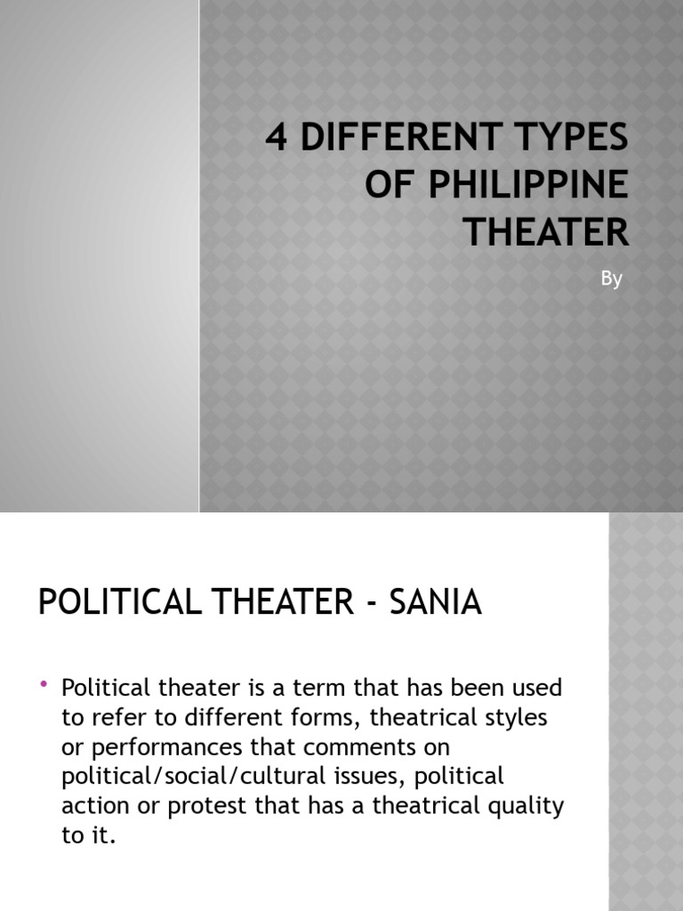 Philippine Theater Types Explained | PDF | Theatre | Philippines