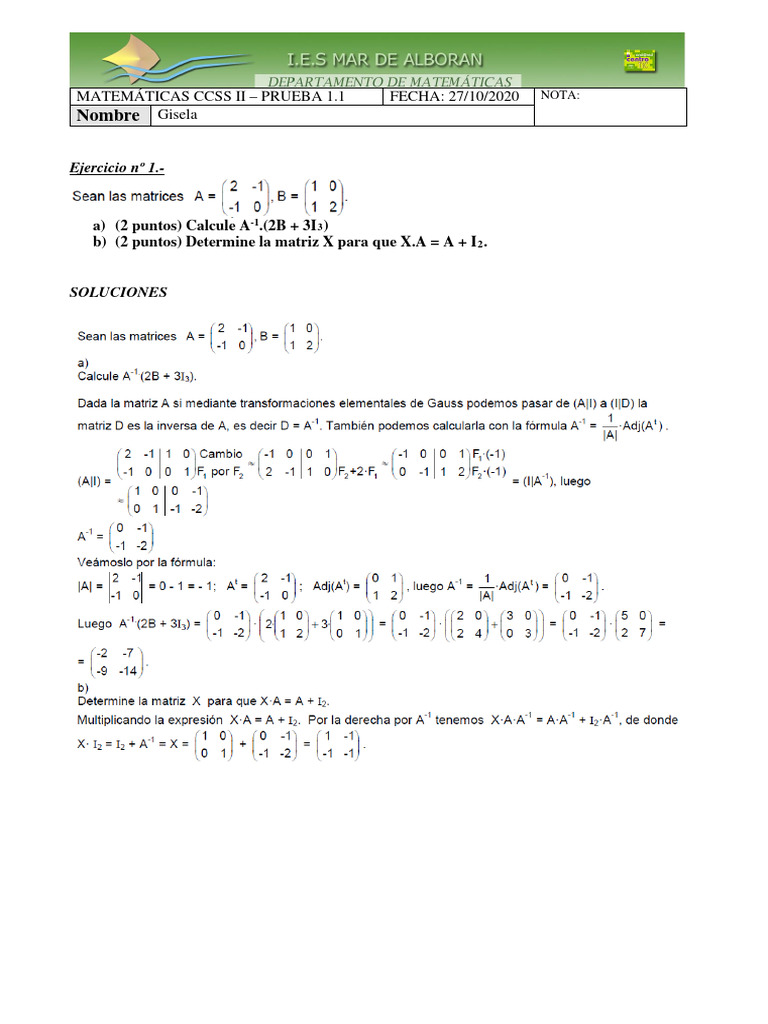 Sol Prueba1.1 | PDF | Ciencia y matemáticas
