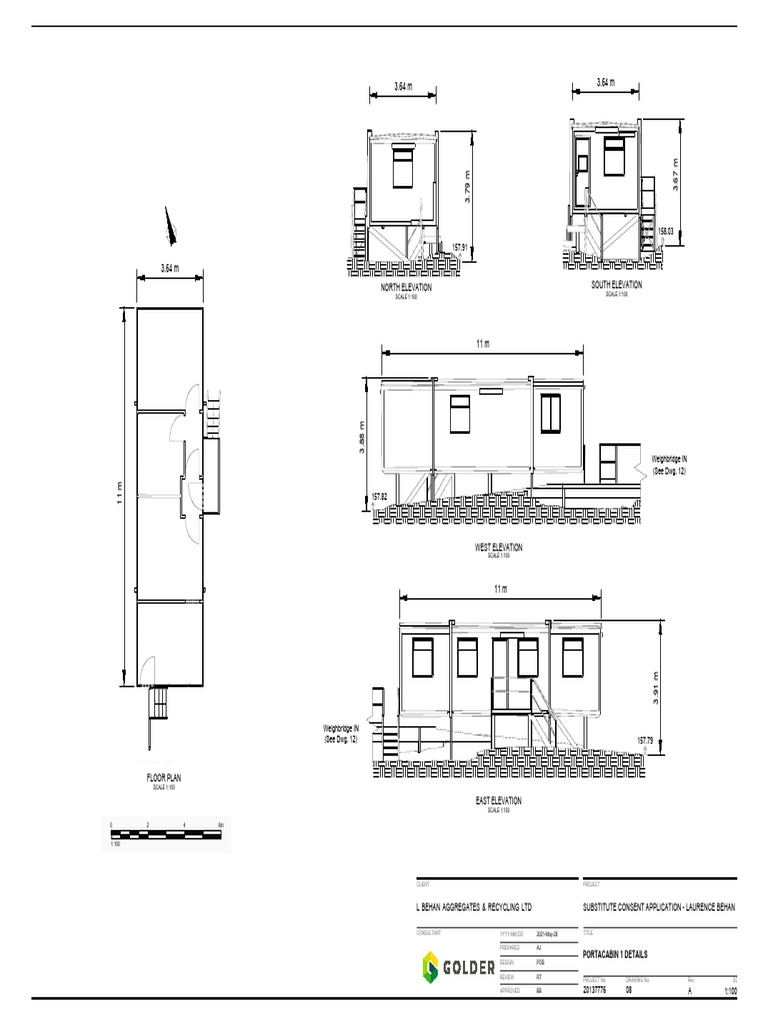 08 - Portacabin 1 - 100 A3 | PDF | Civil Engineering