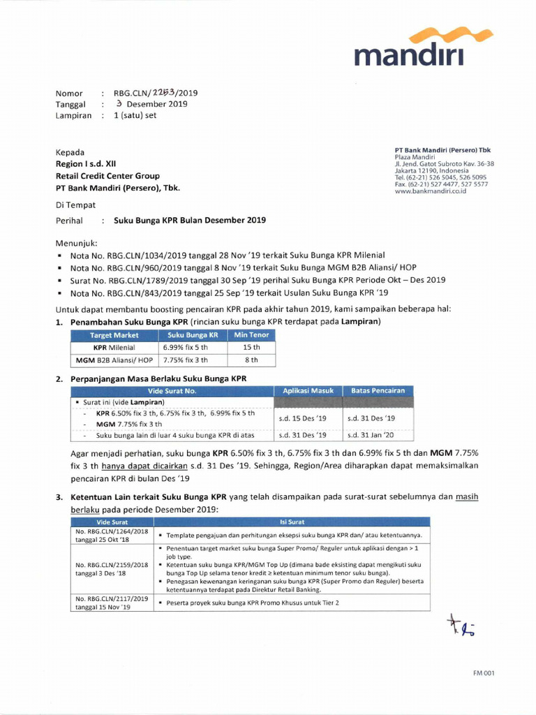 KPR Mandiri | PDF