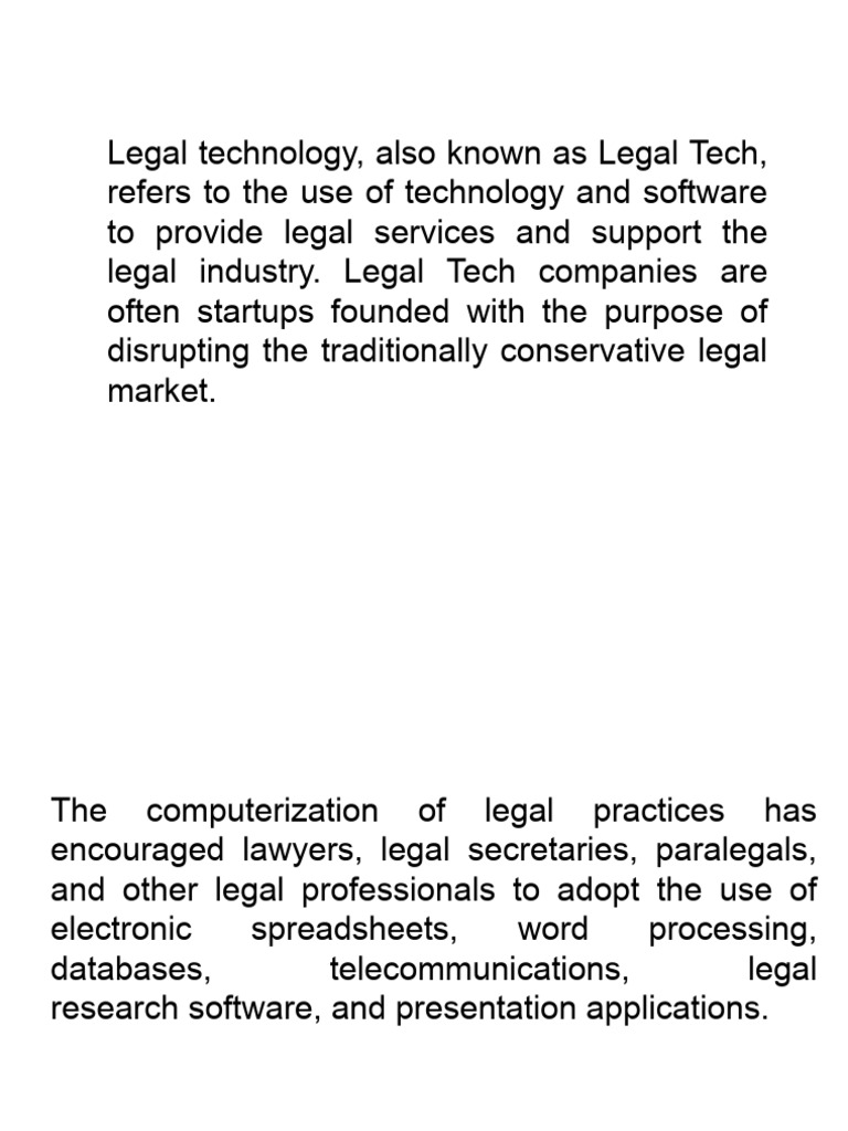 Introduction To Legal Technogies 3 | PDF
