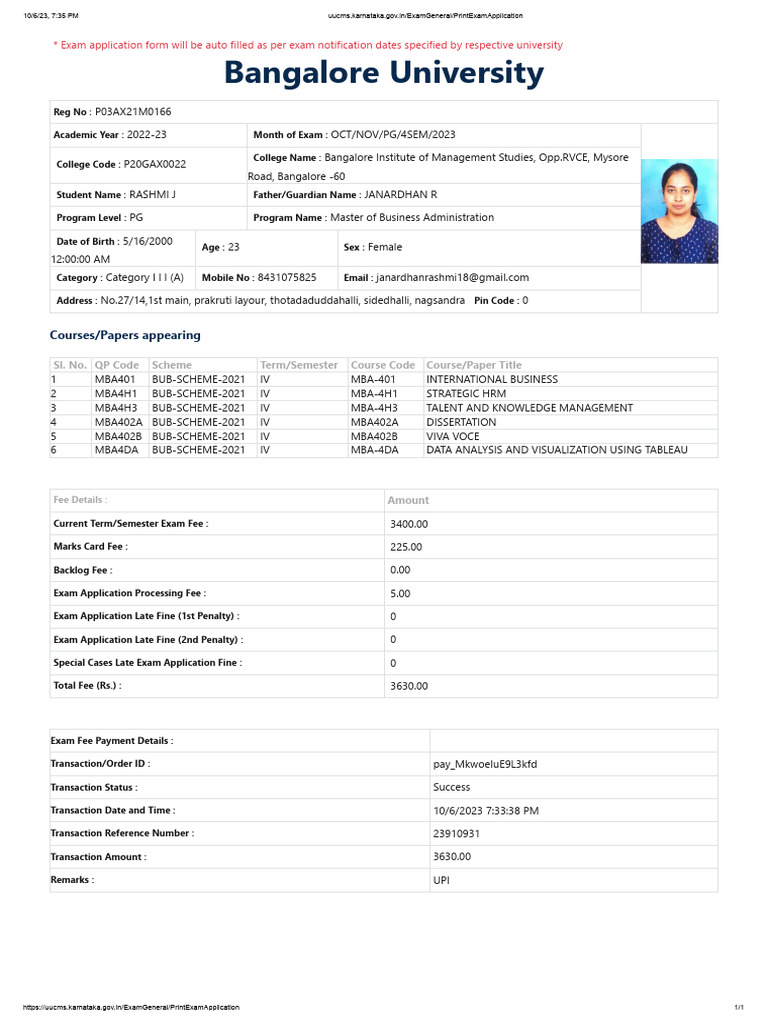 Exam Application | PDF