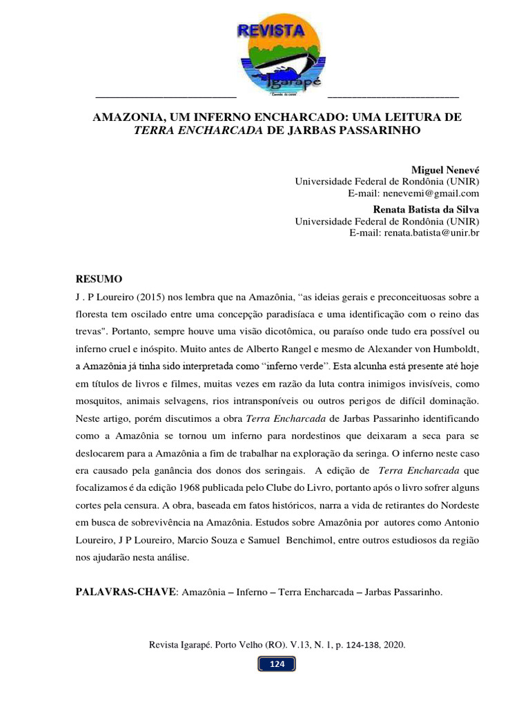 Amazonia, Um Inferno Encharcado Jarbas Passarinho | PDF