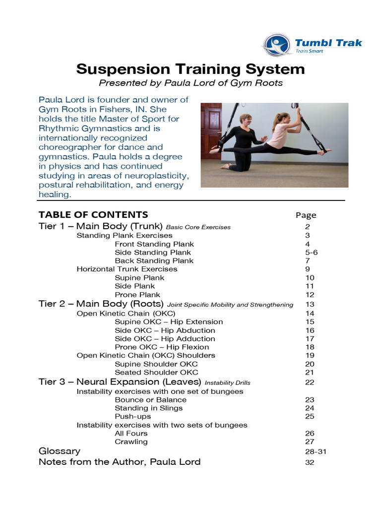 Suspension Training Core Exercises Guide | PDF | Anatomical Terms Of ...