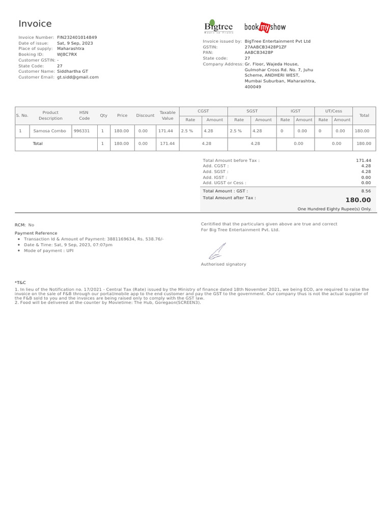WJ8C7RX FNB GST Invoice | PDF