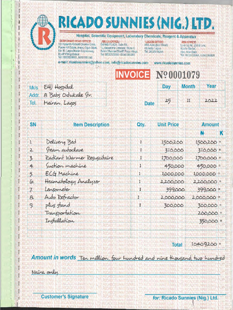 Ricado Invoice | PDF