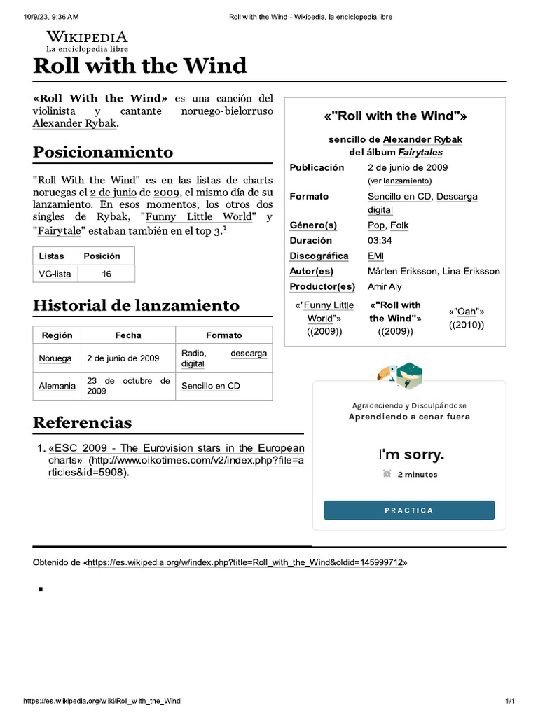 Roll With The Wind | PDF