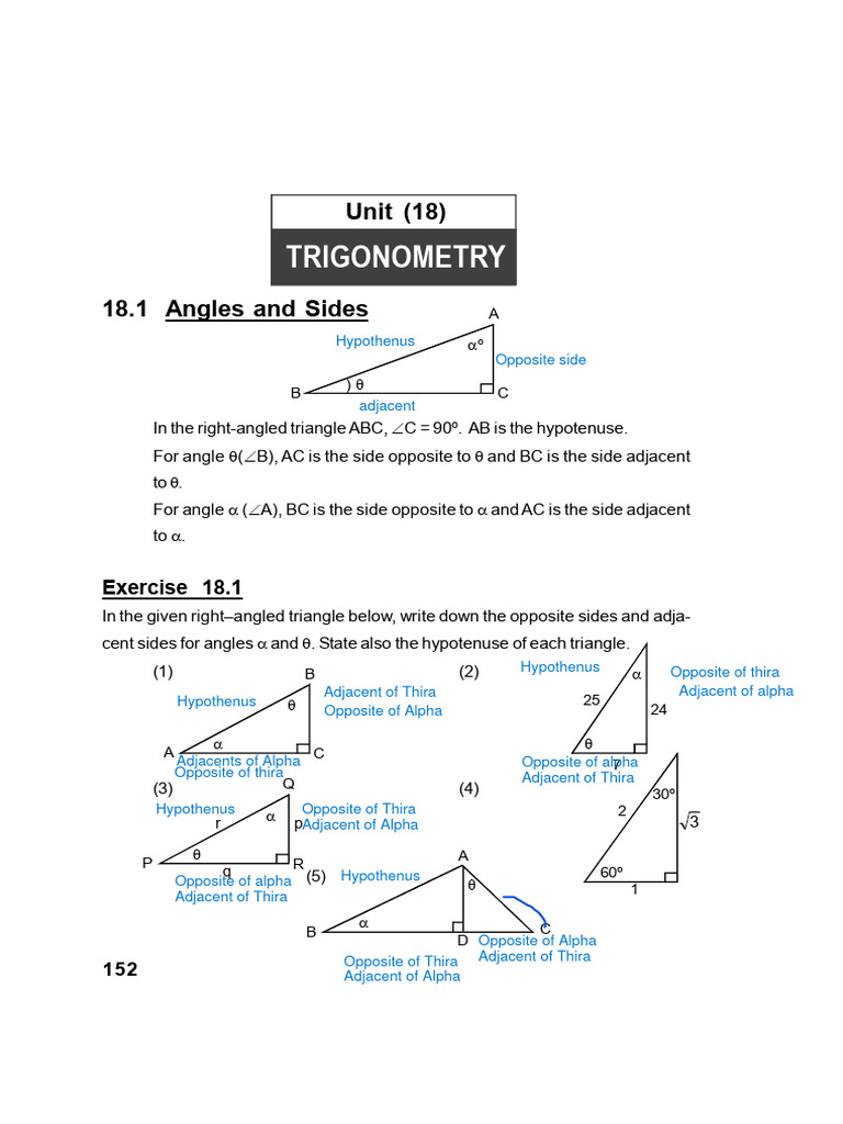 Trigonometry: Angles & Ratios | PDF