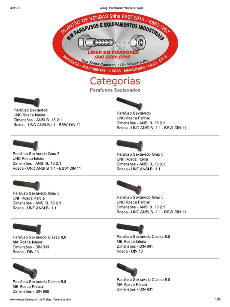 Norma de Parafuso BSW | PDF