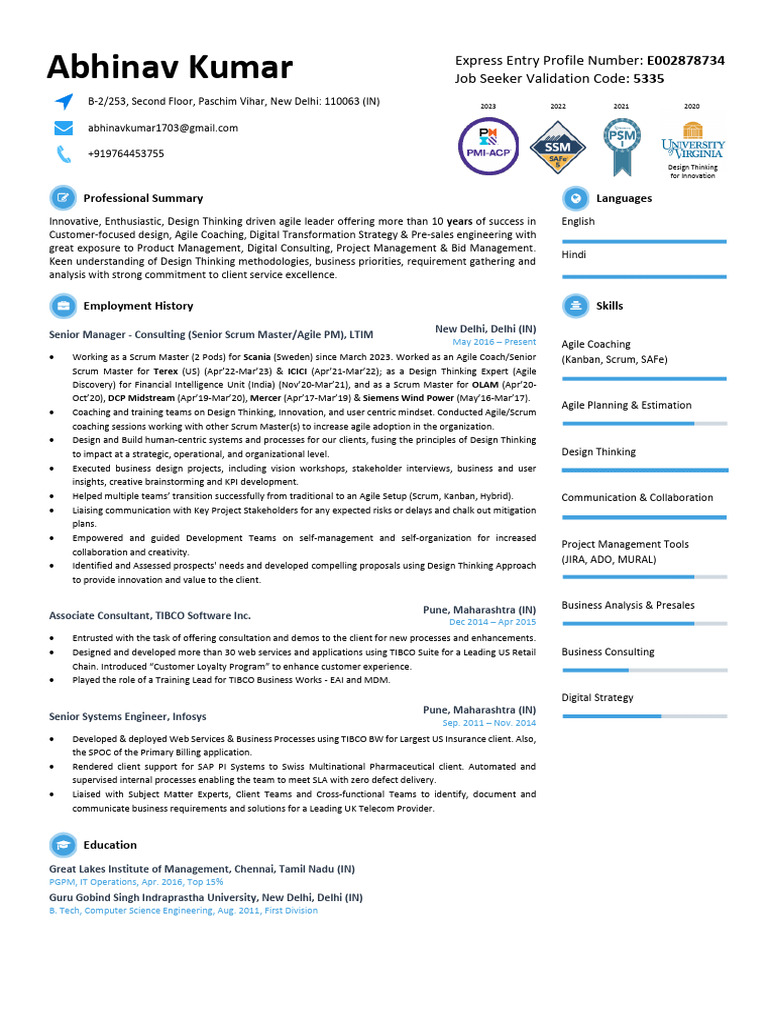 Abhinav Kumar Agile Pm Senior Scrum Master Pdf