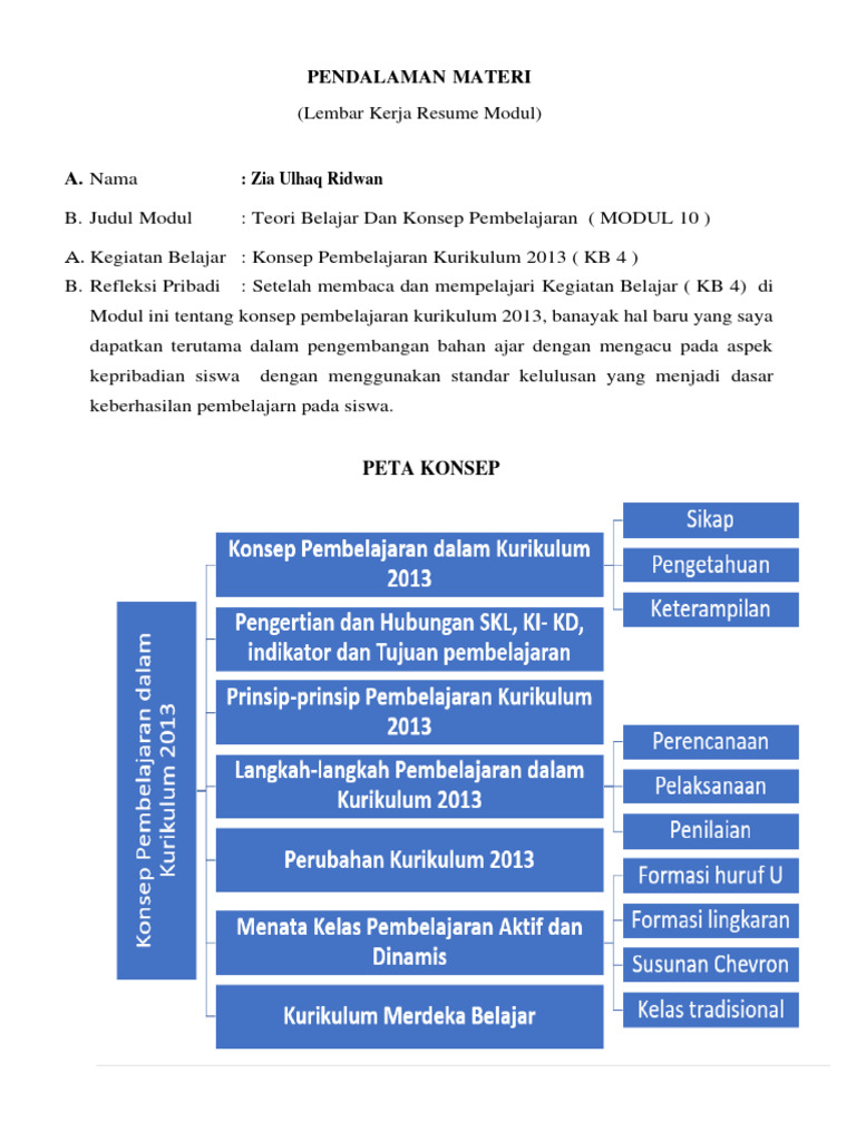 Resume KB 4 Teori Belajar Dan Pembelajaran | PDF