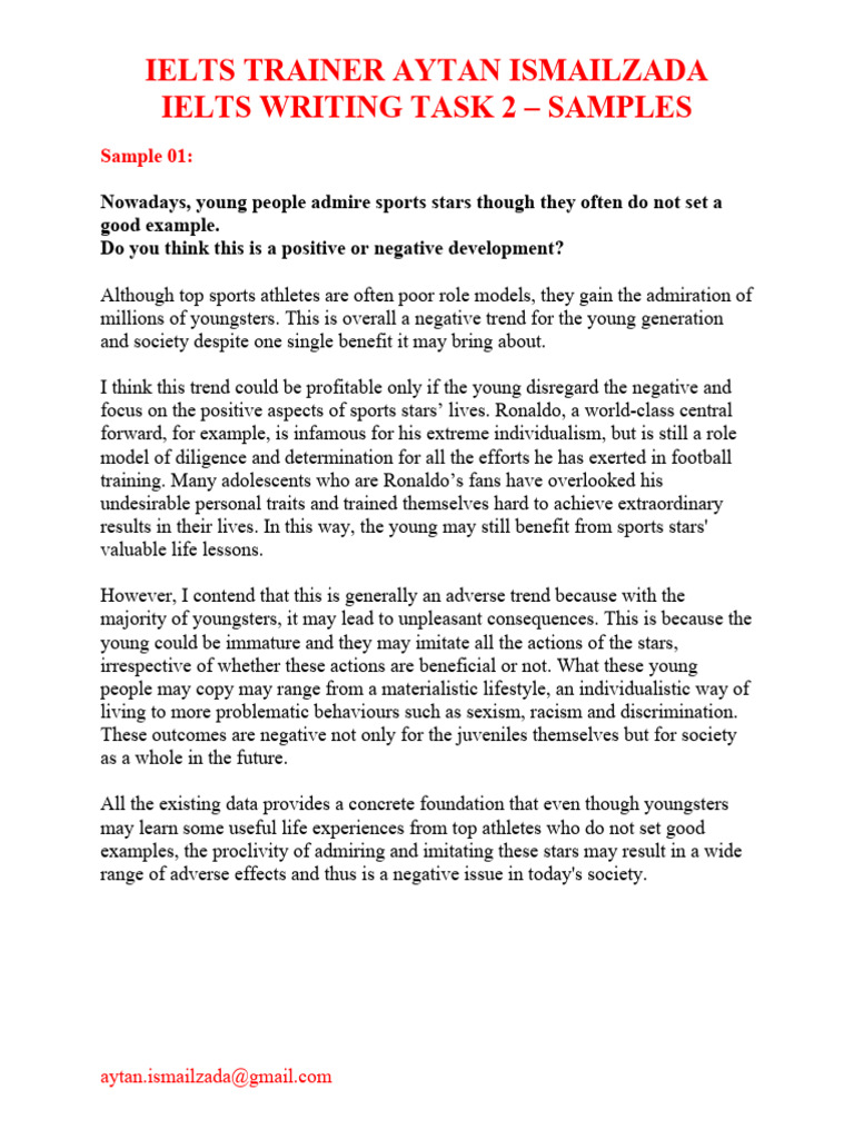 Positive and Negative Essays | PDF