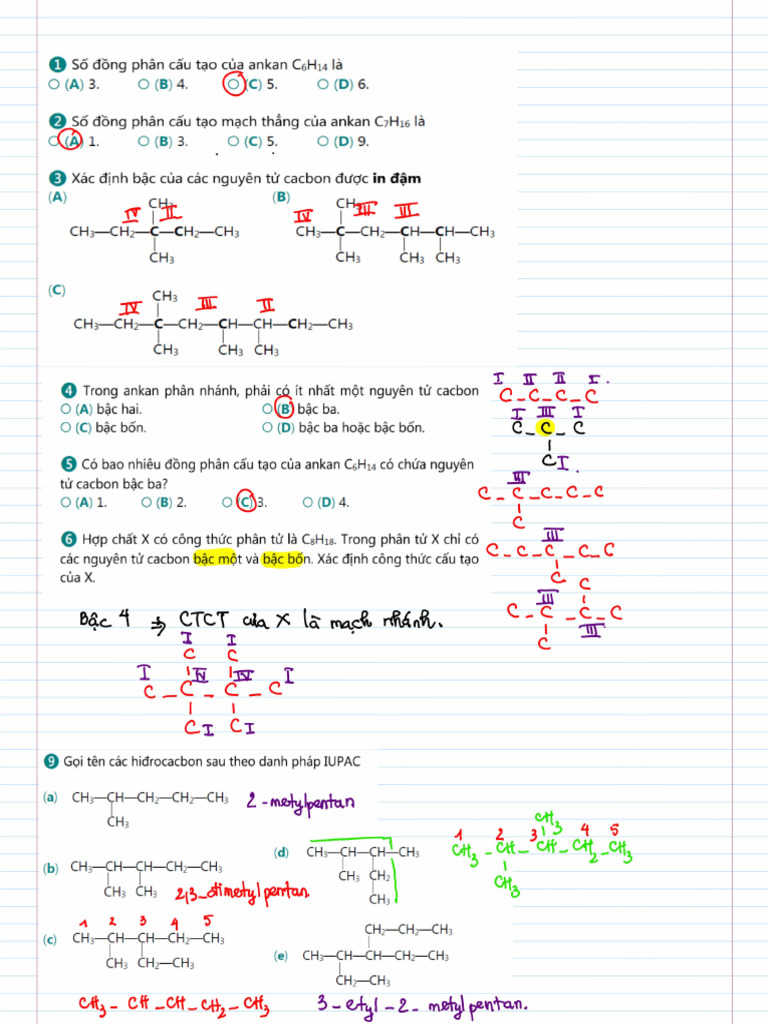 LUYỆN TẬP ĐỒNG PHÂN - DANH PHÁP ANKAN | PDF