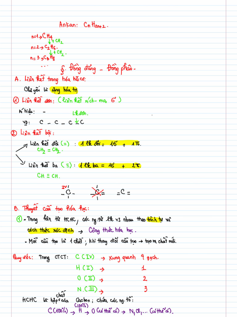 Đồng đẳng - Đồng phân - Gọi tên Ankan | PDF