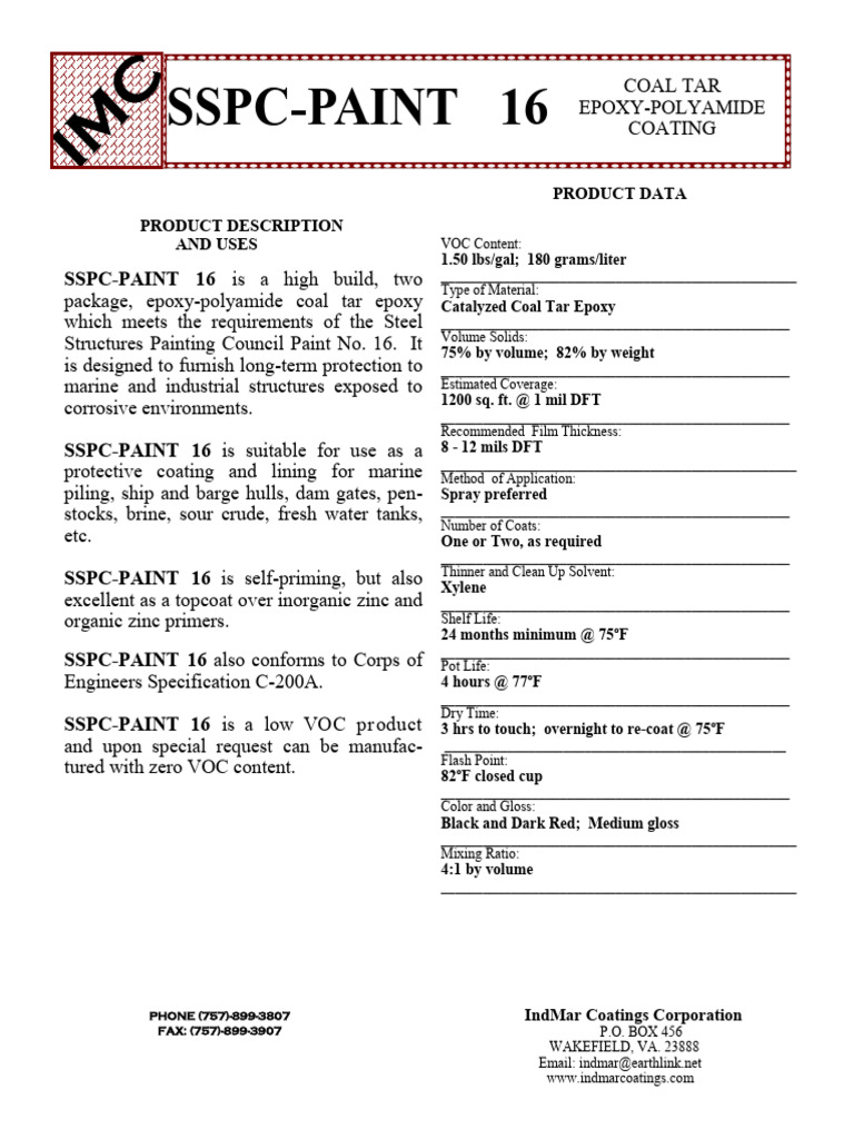 Sspcpaint 16 | PDF | Paint | Materials