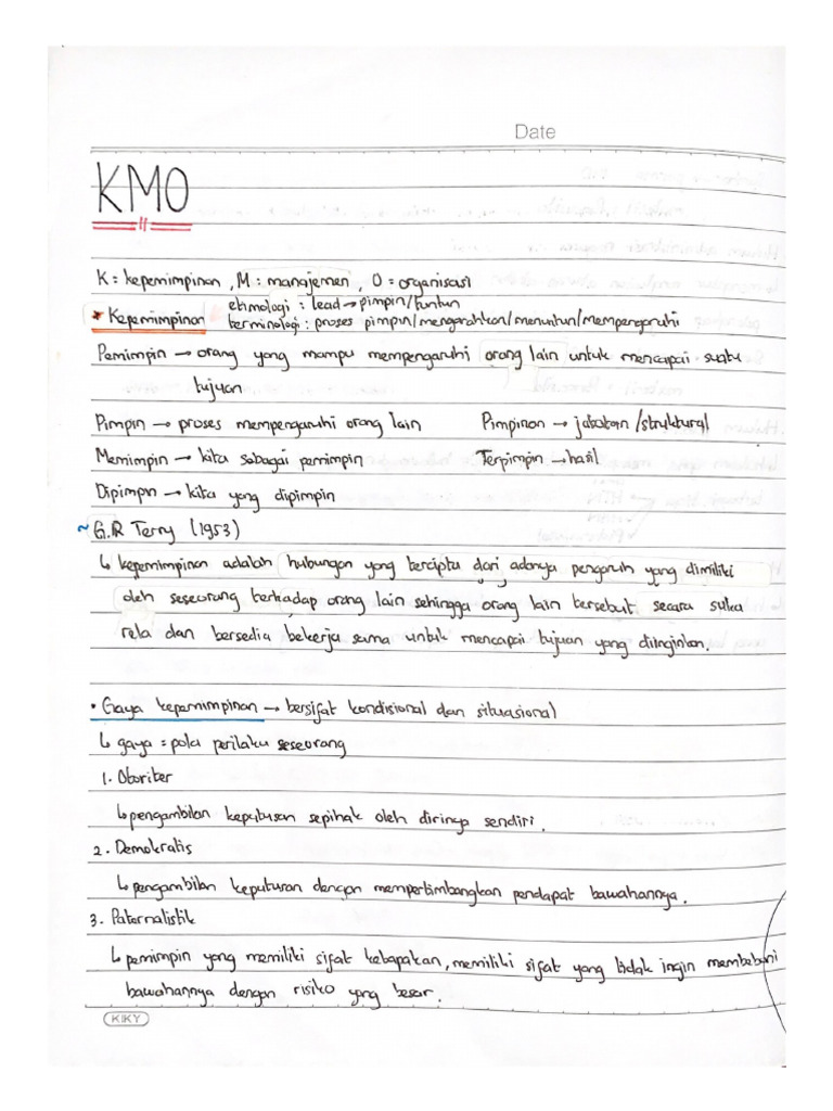 KMO Untuk Kader LK 2 HMI | PDF