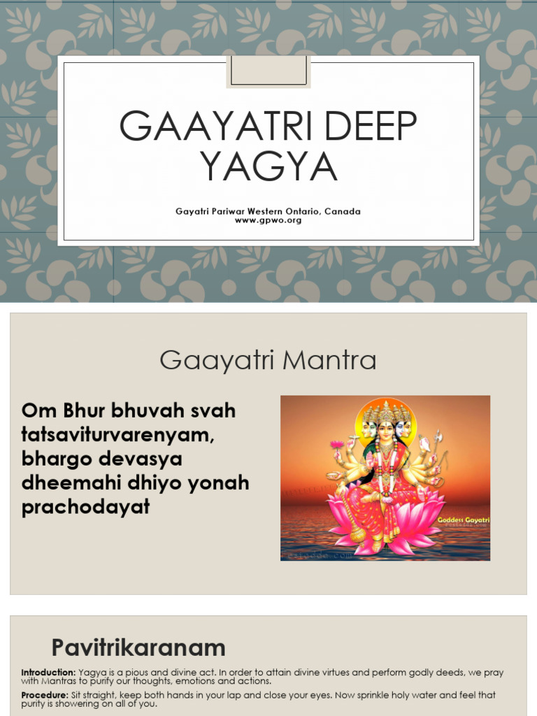 Gayatri Deep Yagya Script For Vasant Panchami - Final | PDF | Devi | Mantra