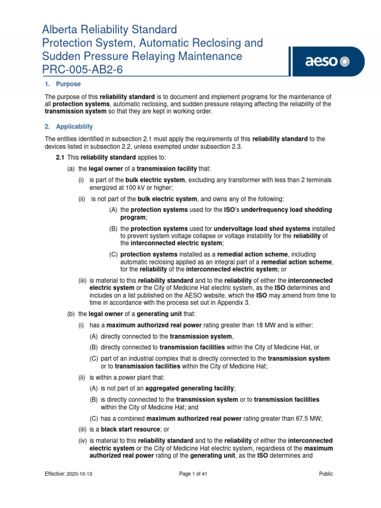 PRC 005 AB2 6 Protection System Maintenance | PDF