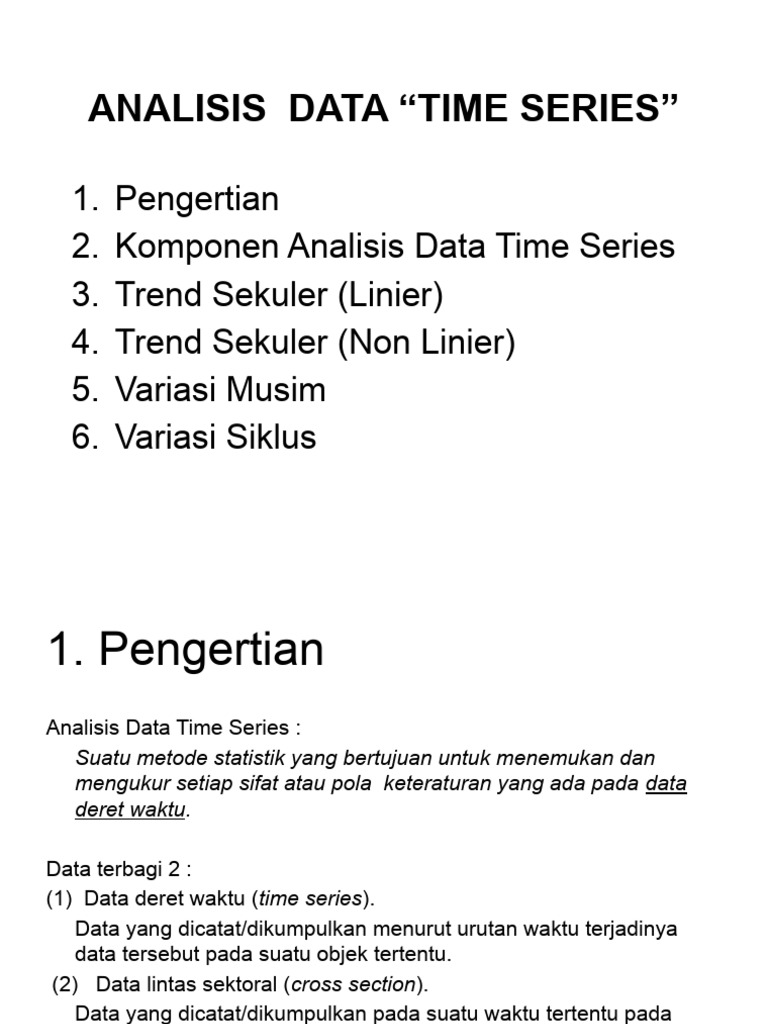1 Analisis Data Time Series 2018 Pdf Metode And Bahan Ajar