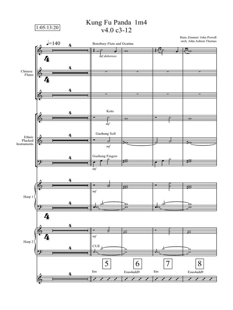 1m4 Shifu Flute and Furious Five | PDF