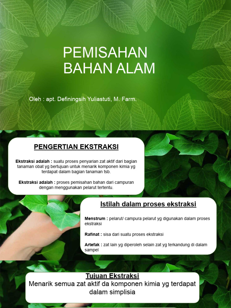 Metode Pemisahan Bahan Alam | PDF