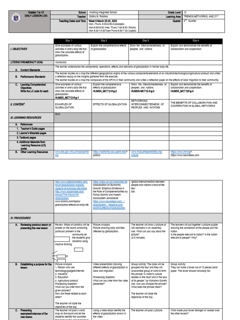 DLP TRENDS Week 6 - Globalization | PDF