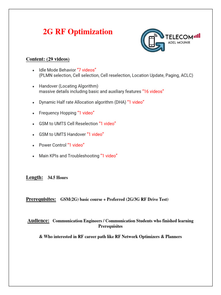 7. 2G RF Optimization | PDF
