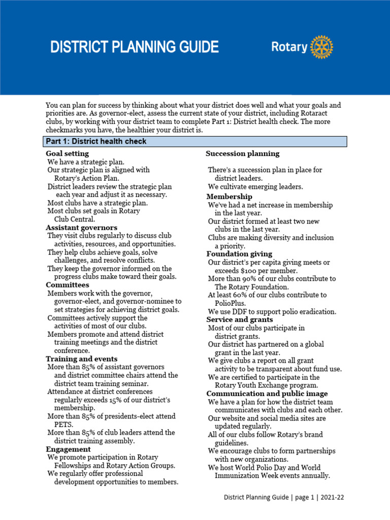 District Planning Guide en | PDF | Goal