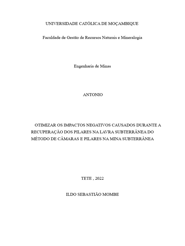 Projecto Mombe | PDF