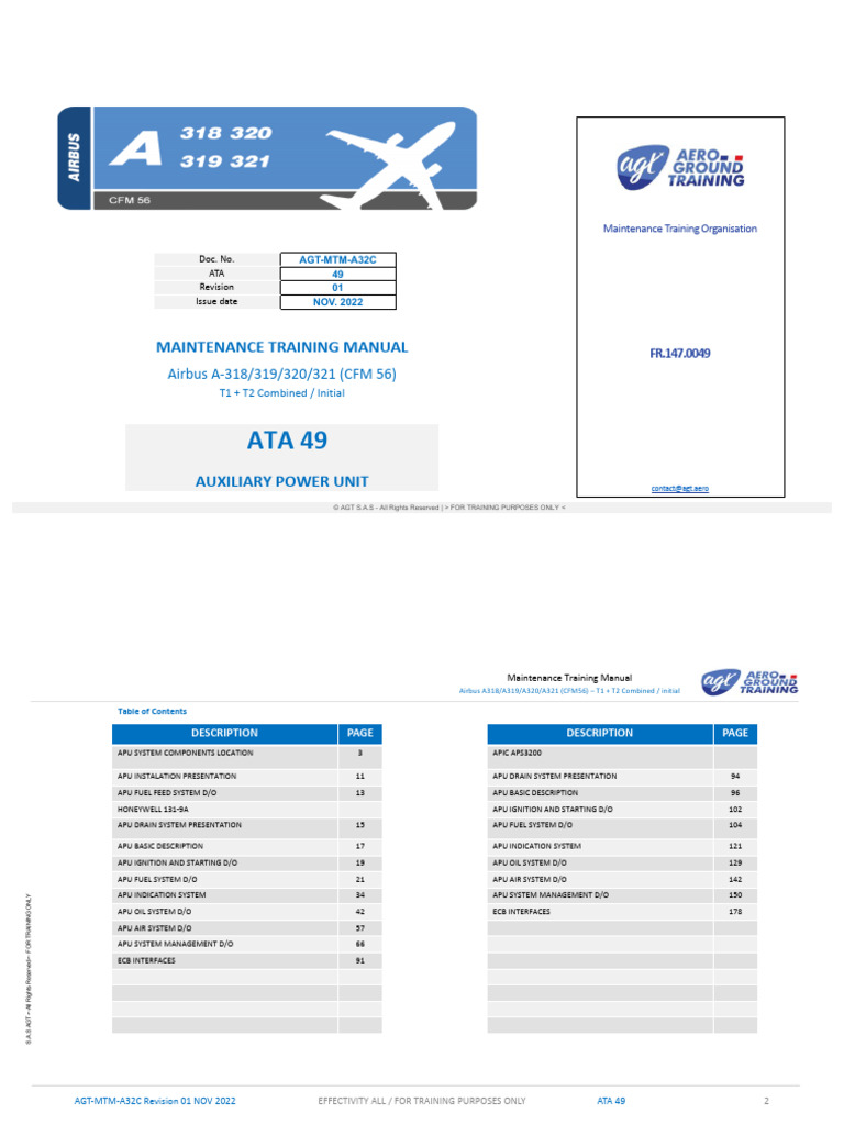 Agt-mtm-A32c Ata 49 To 80 | PDF | Aviation