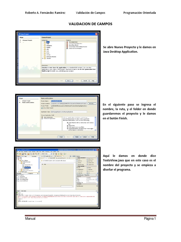 Validación de Campos en Java Desktop | PDF | Expresión regular | Áreas de informática
