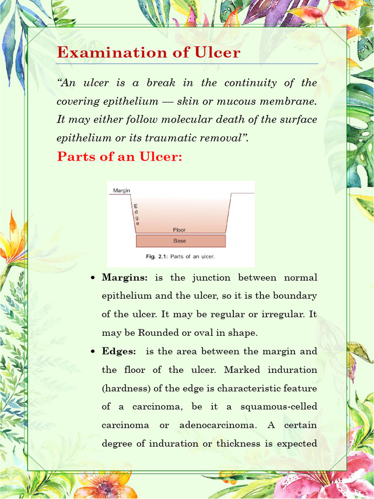 examination of Ulcer | PDF