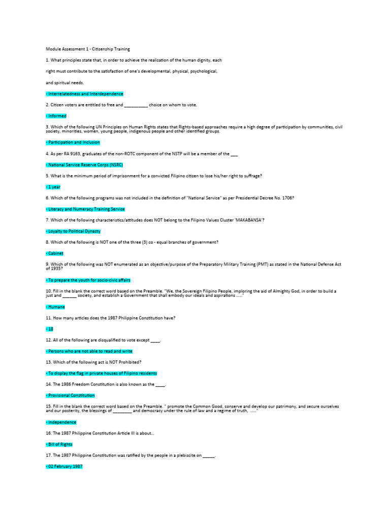NSTP Reviewer Module 1 and 2 | PDF