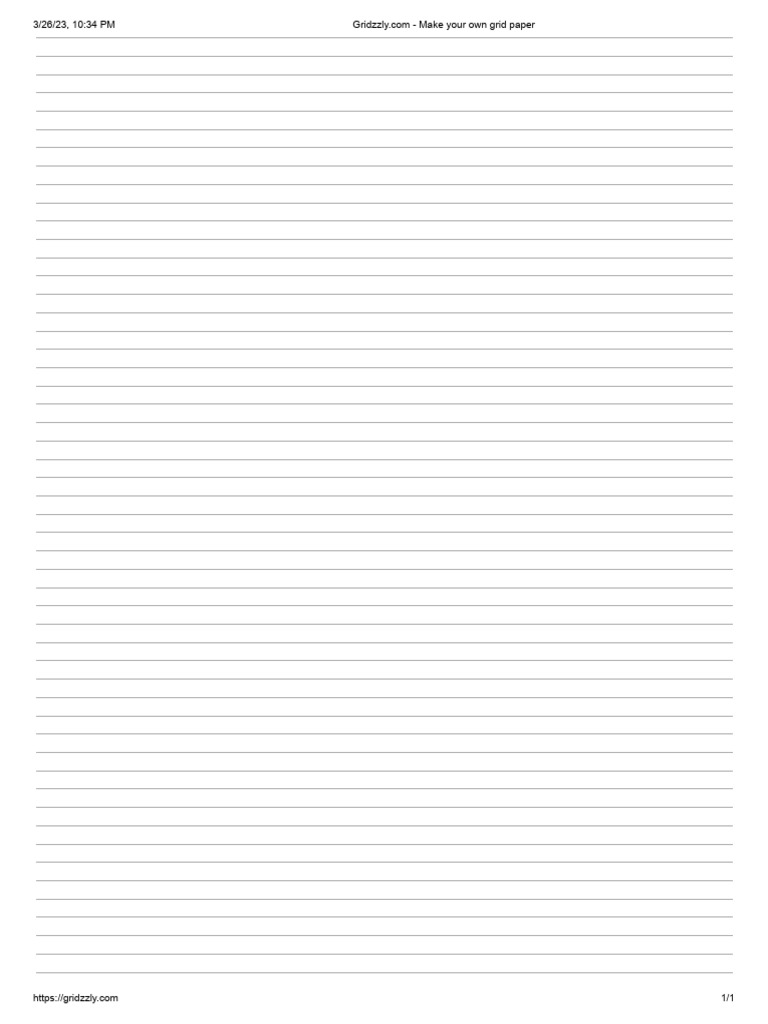 Gridzzly.com - Make Your Own Grid Paper | PDF