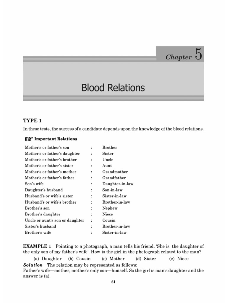 Blood Relation Test | PDF