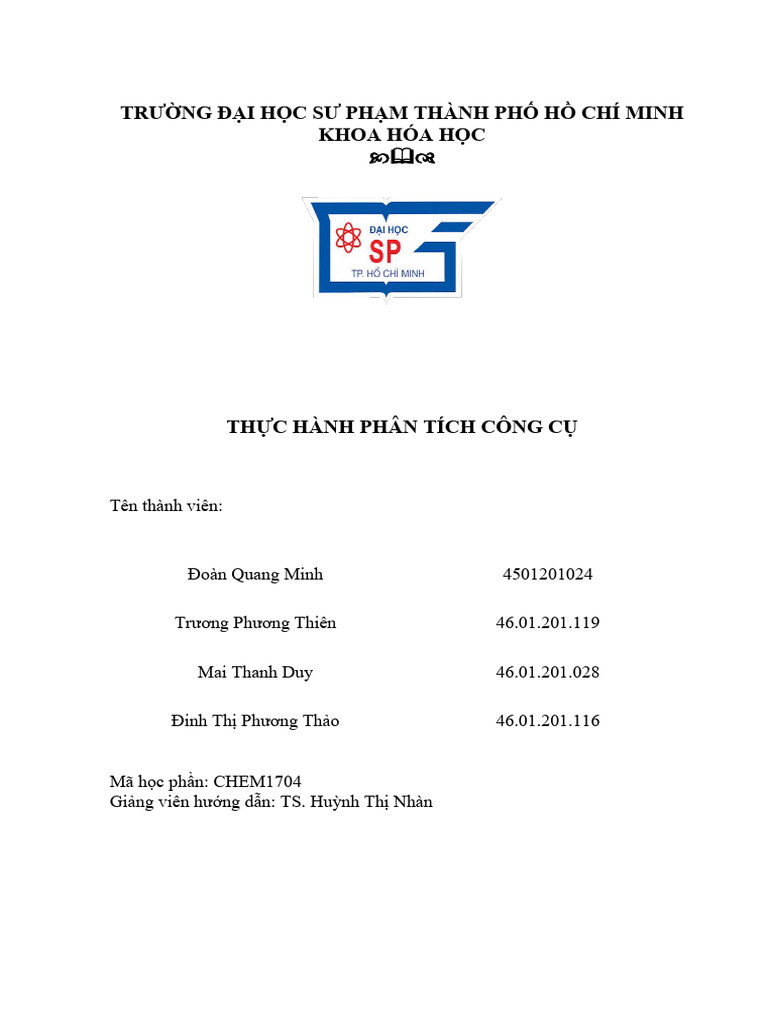 Báo Cáo TH C Hành PTCC Bài 2 | PDF