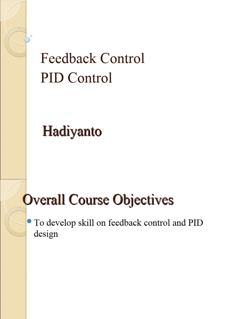 PID Control for Engineers | PDF | Control Theory | Systems Engineering